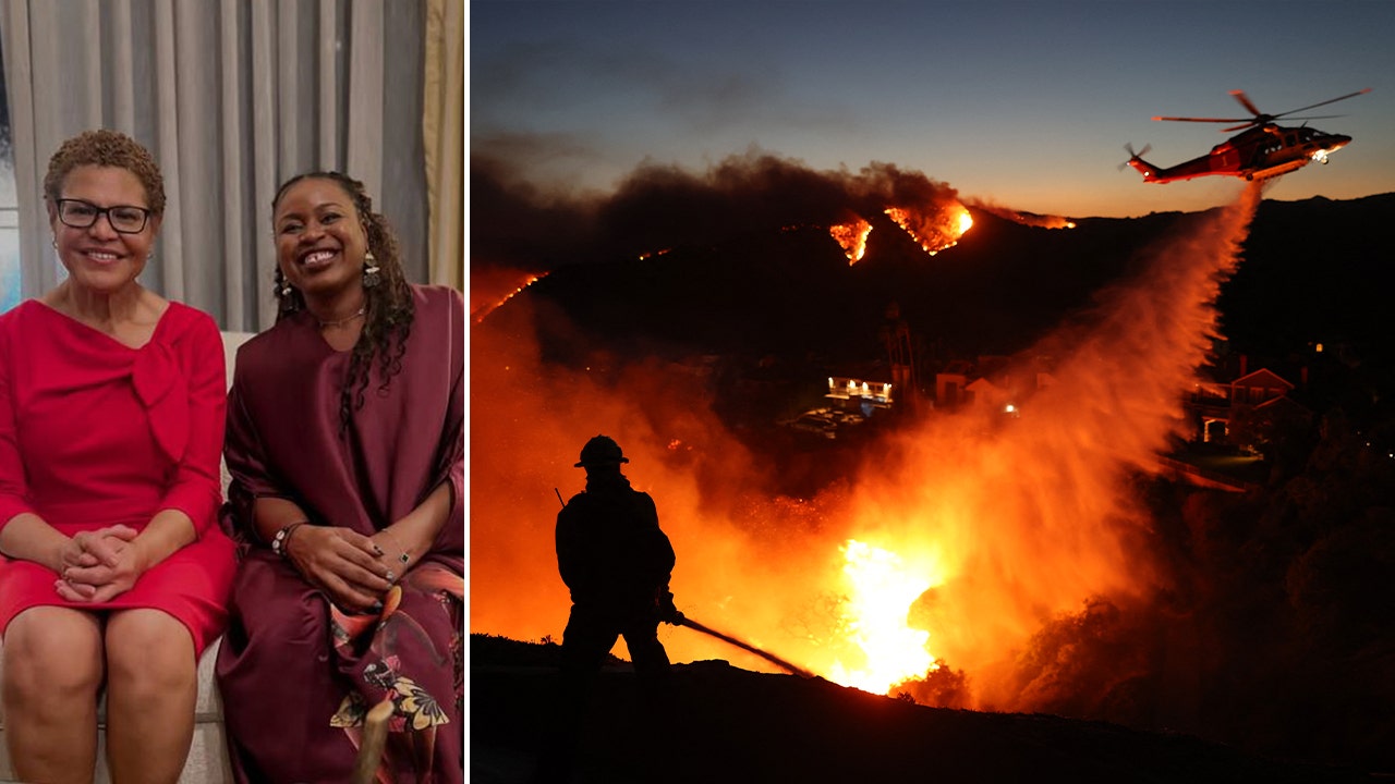 Palisades Fire exploded while LA Mayor Karen Bass posed for photos at a ...