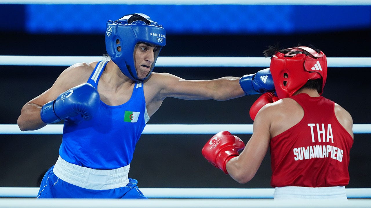Thai opponent is dominated by Algerian boxer Imane Khelif, advancing to ...