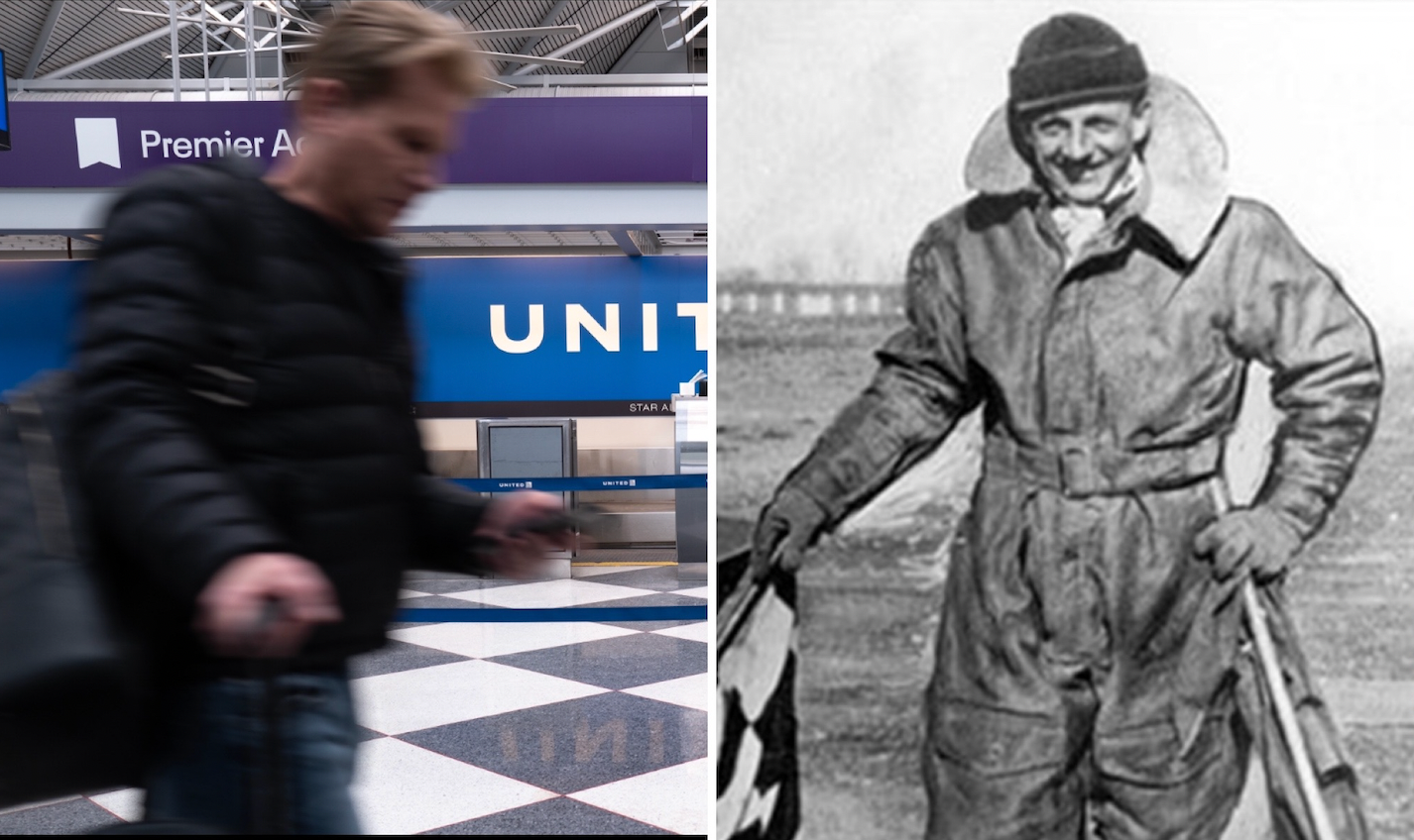 Archie League, the American daredevil pilot and first air-traffic ...